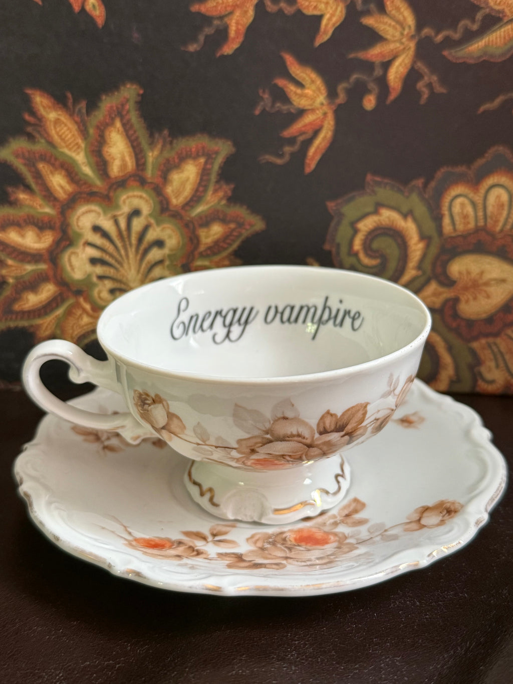 Imperfect Vintage Energy Vampire cup and saucer – Miss Havisham's ...
